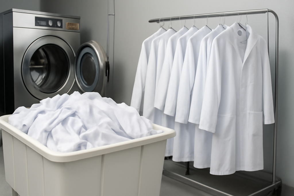 Lab Coat Laundry Service in 40385, KY | Splash 'Em Out